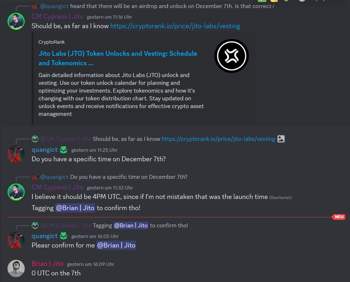 Jito (JTO) | Tokenomics, Supply & Release Schedule